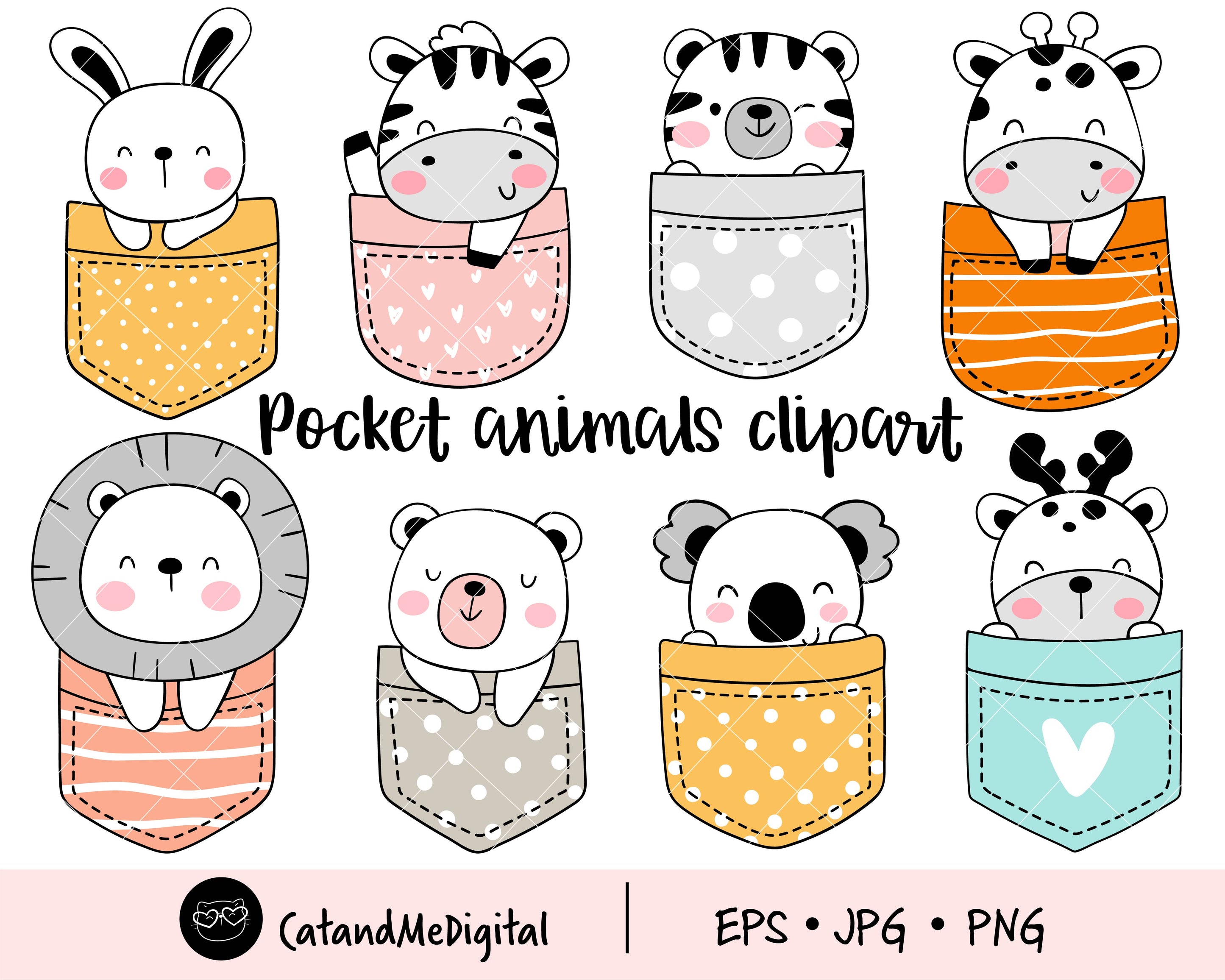 Pocket animals clipart – catandmedigital